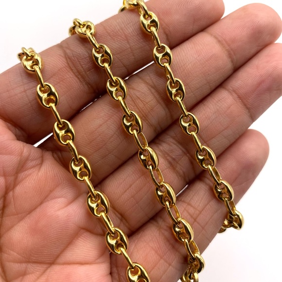 Jewelry | 1k Gold Puff Chain Necklace | Poshmark